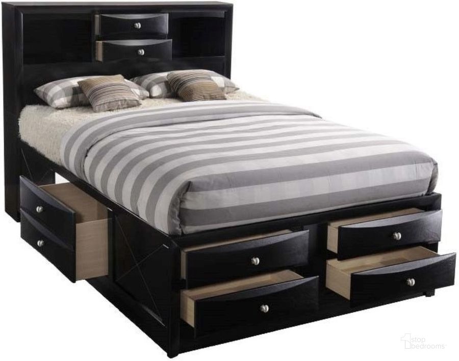 Ireland Black Queen Bookcase Storage Bed by ACME | 1StopBedrooms