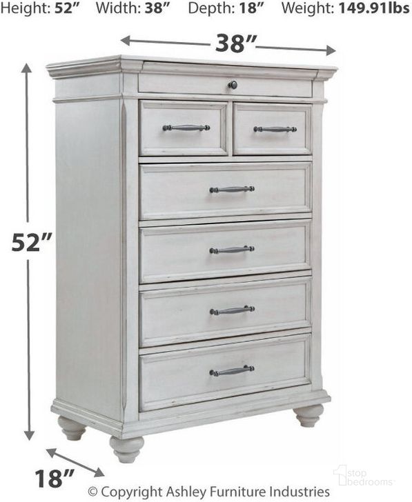 Kanwyn Whitewash Chest by Ashley Furniture | 1StopBedrooms