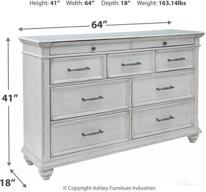 Kanwyn Whitewash Dresser by Ashley Furniture | 1StopBedrooms