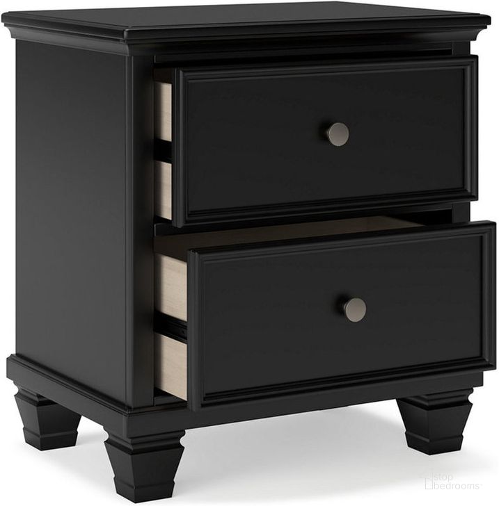 Lanolee Black Two Drawer Night Stand by Ashley Furniture | 1StopBedrooms