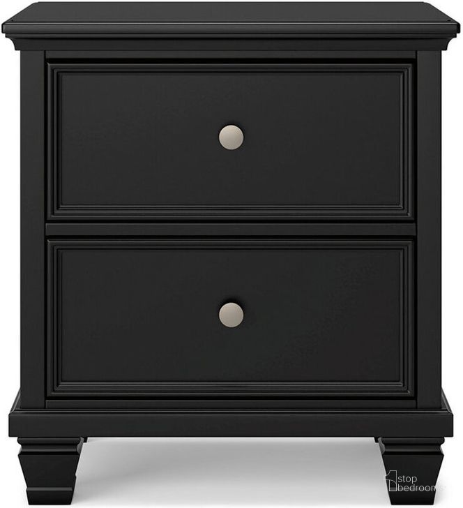 Lanolee Black Two Drawer Night Stand by Ashley Furniture | 1StopBedrooms