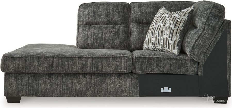 Lonoke 2-Piece LAF Sectional with Chaise In Gunmetal by Ashley ...