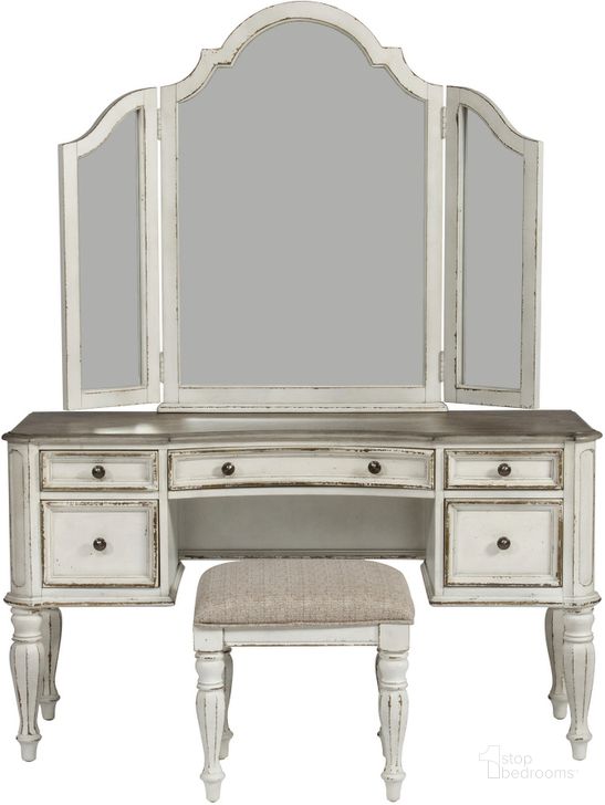 Magnolia Manor Antique Vanity Desk by Liberty | 1StopBedrooms