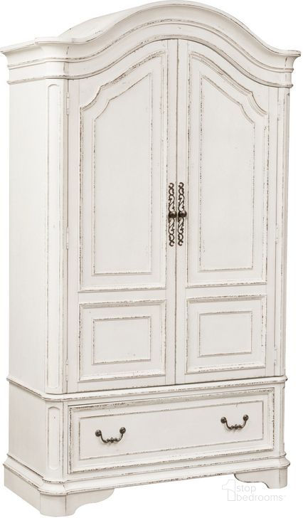 Magnolia Manor Antique White Armoire by Liberty | 1StopBedrooms