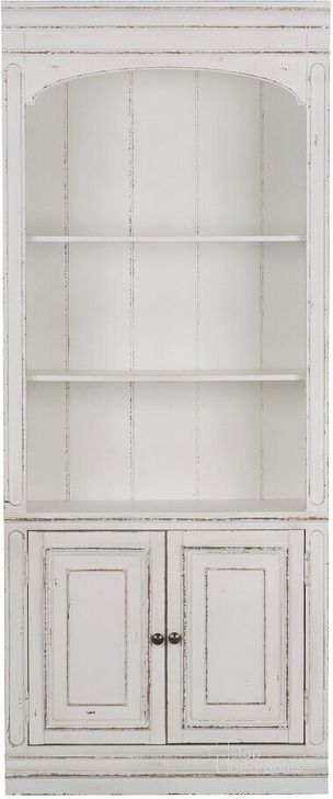 Magnolia Manor Antique White Bunching Bookcase by Liberty | 1StopBedrooms