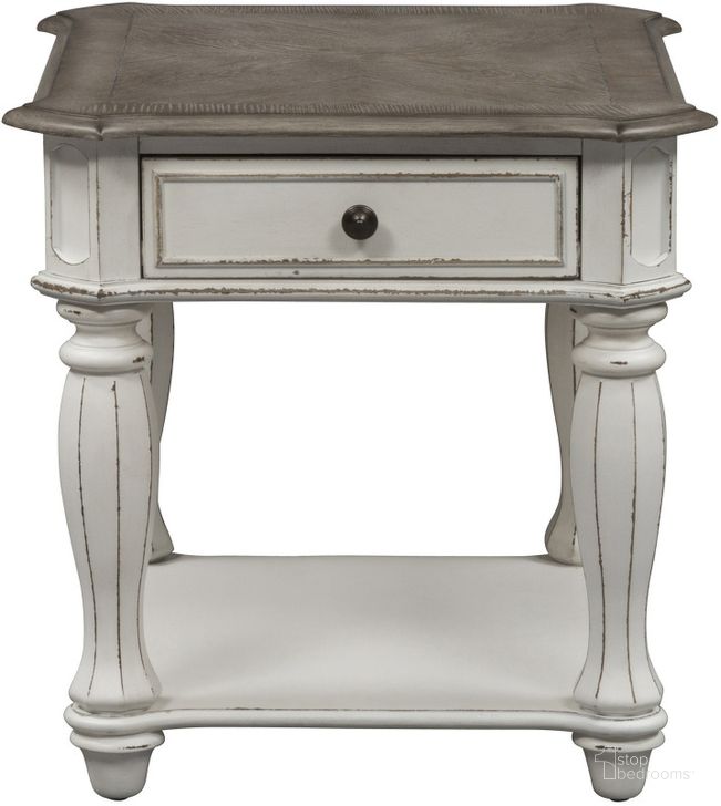 Magnolia Manor Antique White End Table by Liberty | 1StopBedrooms