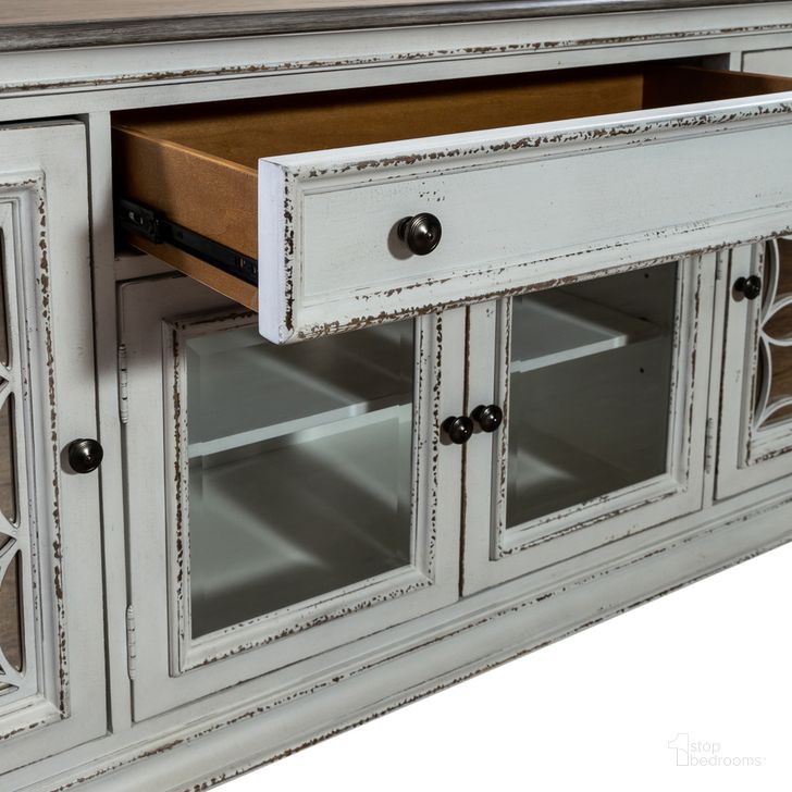 Magnolia Manor Antique White Entertainment Center by Liberty ...