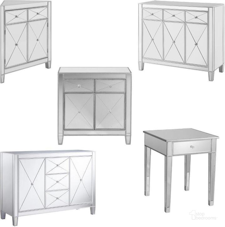Mirage Mirrored Cabinet by SEI Furniture | 1StopBedrooms