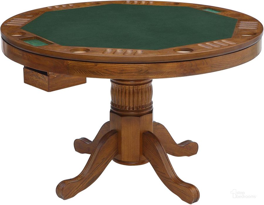 Mitchell Oak Game Table by Coaster | 1StopBedrooms