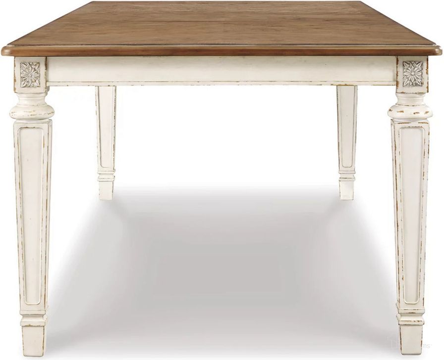 Realyn White Extendable Rectangular Dining Table by Ashley Furniture ...