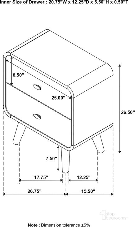 Robyn Dark Walnut Nightstand by Coaster | 1StopBedrooms