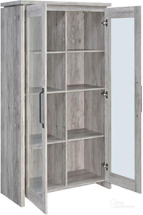 Rustic Grey Curio Cabinet by Coaster | 1StopBedrooms