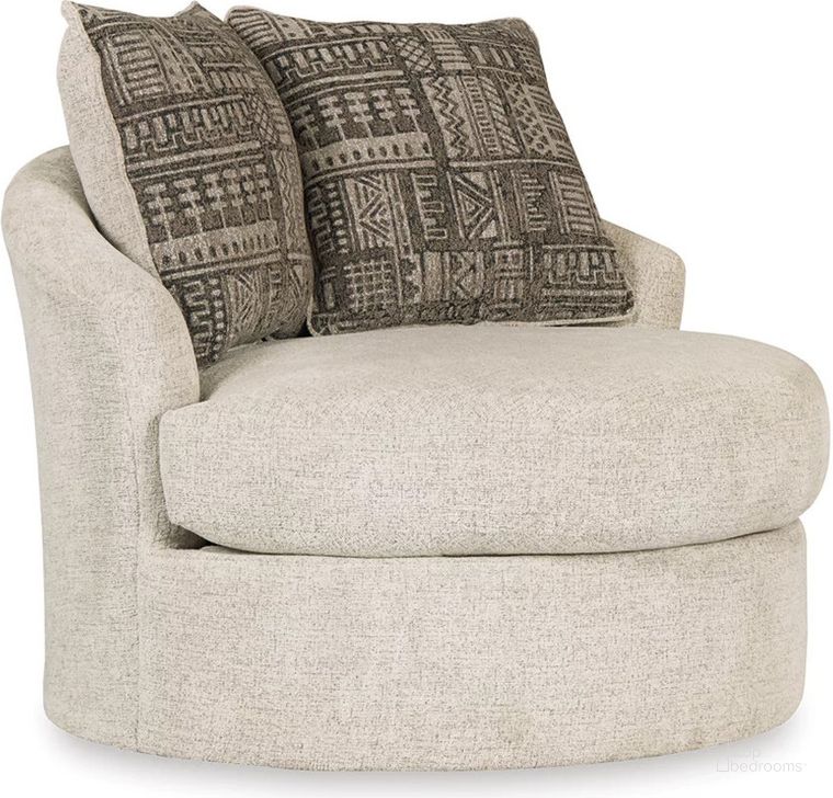 Soletren Swivel Accent Chair In Stone by Ashley Furniture | 1StopBedrooms
