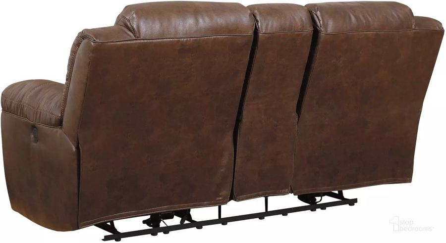 Stoneland Reclining Console Loveseat In Chocolate by Ashley Furniture ...