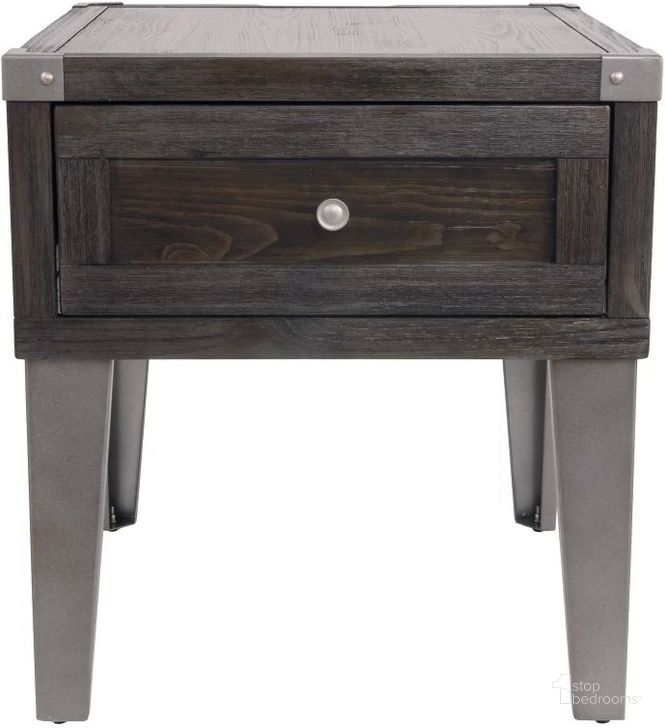 Todoe Dark Gray Rectangular End Table by Ashley Furniture | 1StopBedrooms