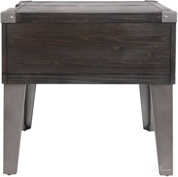 Todoe Dark Gray Rectangular End Table by Ashley Furniture | 1StopBedrooms