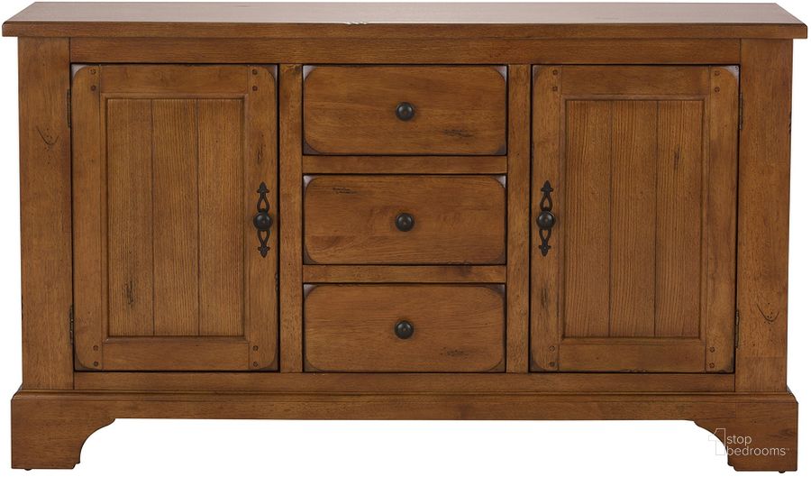 Treasures Rustic Oak Buffet by Liberty | 1StopBedrooms