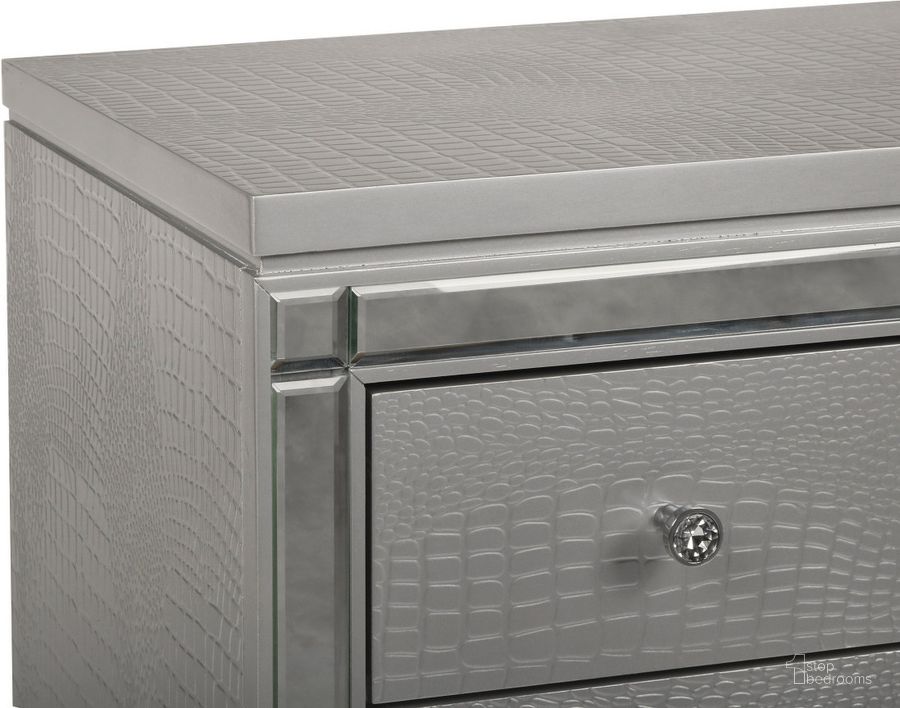 Valentino Silver Nightstand by New Classic | 1StopBedrooms