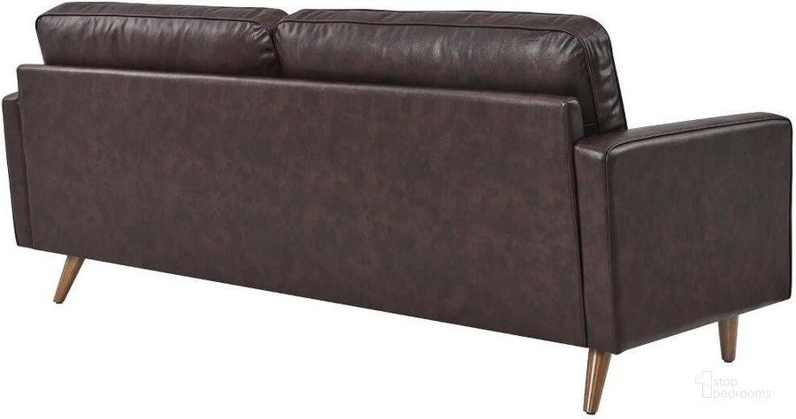 Valour Brown 81 Inch Leather Sofa by Modway | 1StopBedrooms
