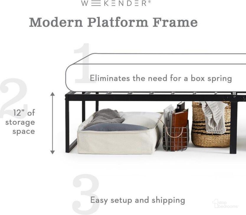 Weekender Modern Twin XL Platform Bed Frame by Malouf | 1StopBedrooms