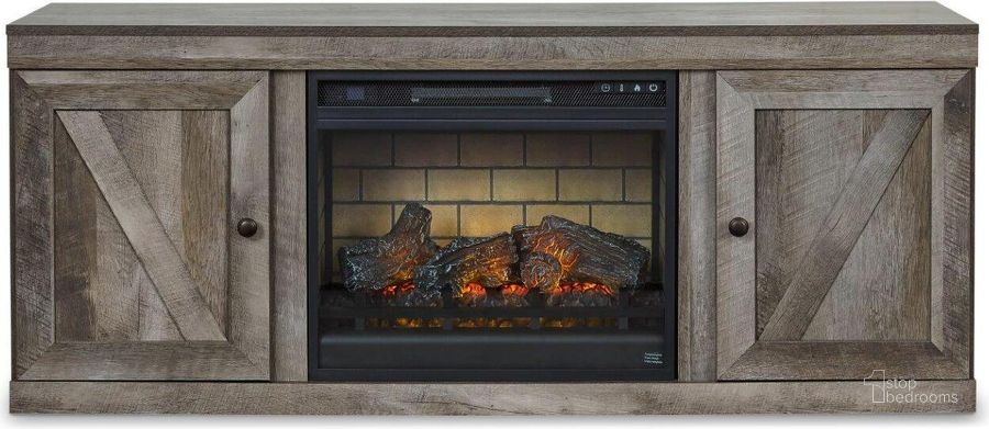 Wynnlow Gray Entertainment Center with Electric Fireplace by Ashley ...