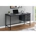 55 Inch Computer Desk In Black Reclaimed Wood by Monarch Specialties ...