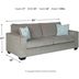 Altari Queen Sofa Sleeper In Alloy by Ashley Furniture | 1StopBedrooms