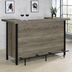 Bellemore Bar Unit with Footrest In Grey Driftwood and Black by Coaster ...