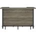 Bellemore Bar Unit with Footrest In Grey Driftwood and Black by Coaster ...