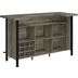 Bellemore Bar Unit with Footrest In Grey Driftwood and Black by Coaster ...