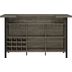 Bellemore Bar Unit with Footrest In Grey Driftwood and Black by Coaster ...