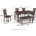 Bennox Brown 6 Piece Rectangular Dining Room Set by Ashley Furniture ...