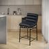 Burke Vegan Leather Counter Stool In Black by Meridian | 1StopBedrooms