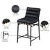 Burke Vegan Leather Counter Stool In Black by Meridian | 1StopBedrooms