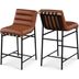 Burke Vegan Leather Counter Stool In Cognac by Meridian | 1StopBedrooms