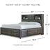 Caitbrook Gray King Storage Panel Bed by Ashley Furniture | 1StopBedrooms