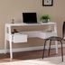 Clyden Midcentury Modern Writing Desk With Storage In White by SEI ...