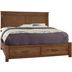 Cool Rustic Mansion Bedroom Set With Footboard Storage In Amber by ...