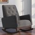 Demetrius Dark Grey Velvet Fabric Rocking Chair by Ashcroft Furniture ...
