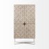Excelsior Ii Light Brown Wood Gold Iron Base Storage Cabinet by Mercana ...