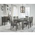 Hallanden Gray Rectangular Extendable Dining Room Set by Ashley ...