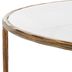 Jessa Oval Metal Coffee Table In White and Brushed Brass by Safavieh ...