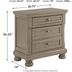 Lettner Light Gray 2 Drawer Nightstand by Ashley Furniture | 1StopBedrooms
