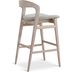 Modern Brazilian Velma Counter Stool In Boucle Crafted Glaze Seat and Nevoa Frame by Urbia ...