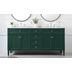 Park Avenue 72 Inch Double Bathroom Vanity In Green by Elegant Lighting ...