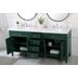 Park Avenue 72 Inch Double Bathroom Vanity In Green by Elegant Lighting ...