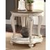 Realyn White and Brown Round End Table by Ashley Furniture | 1StopBedrooms