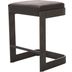Regan Low Bar Stool With Black Leather In Graphite by Global Views ...