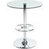 Round Glass Top Pub Table by Chintaly Imports | 1StopBedrooms