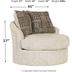 Soletren Swivel Accent Chair In Stone by Ashley Furniture | 1StopBedrooms